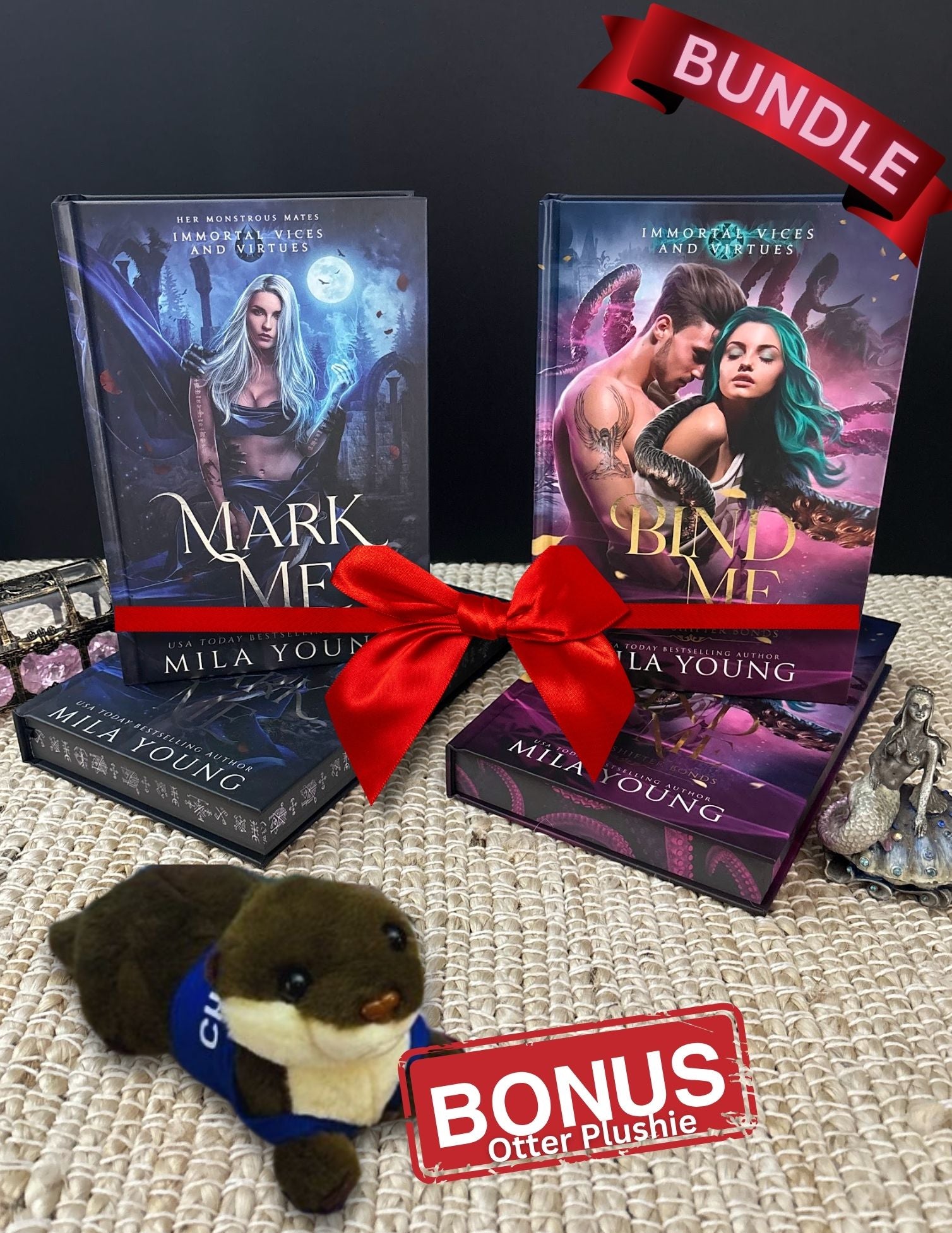 Romance Novel Bundle Mark Me & Bind Me with Plushie – Mila Young Books